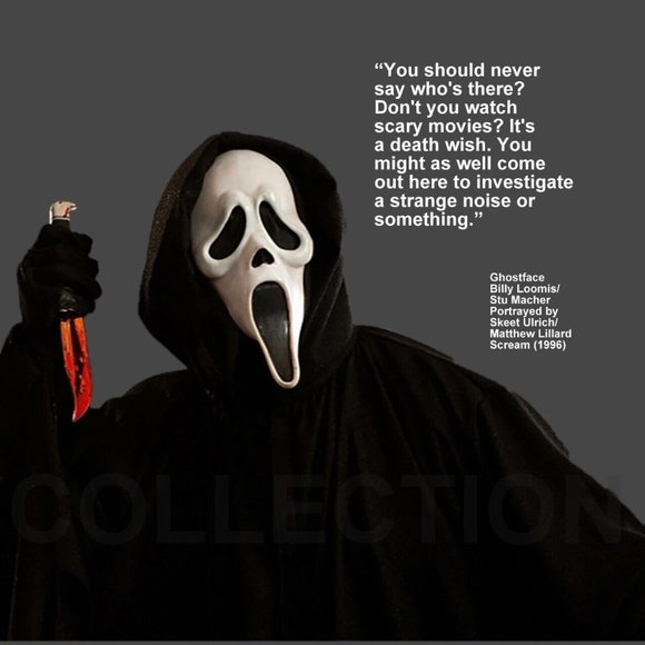 Wall Decor | Screams Ghostface You Should Never Say Whos Quote Photo 11x14 | Poshmark